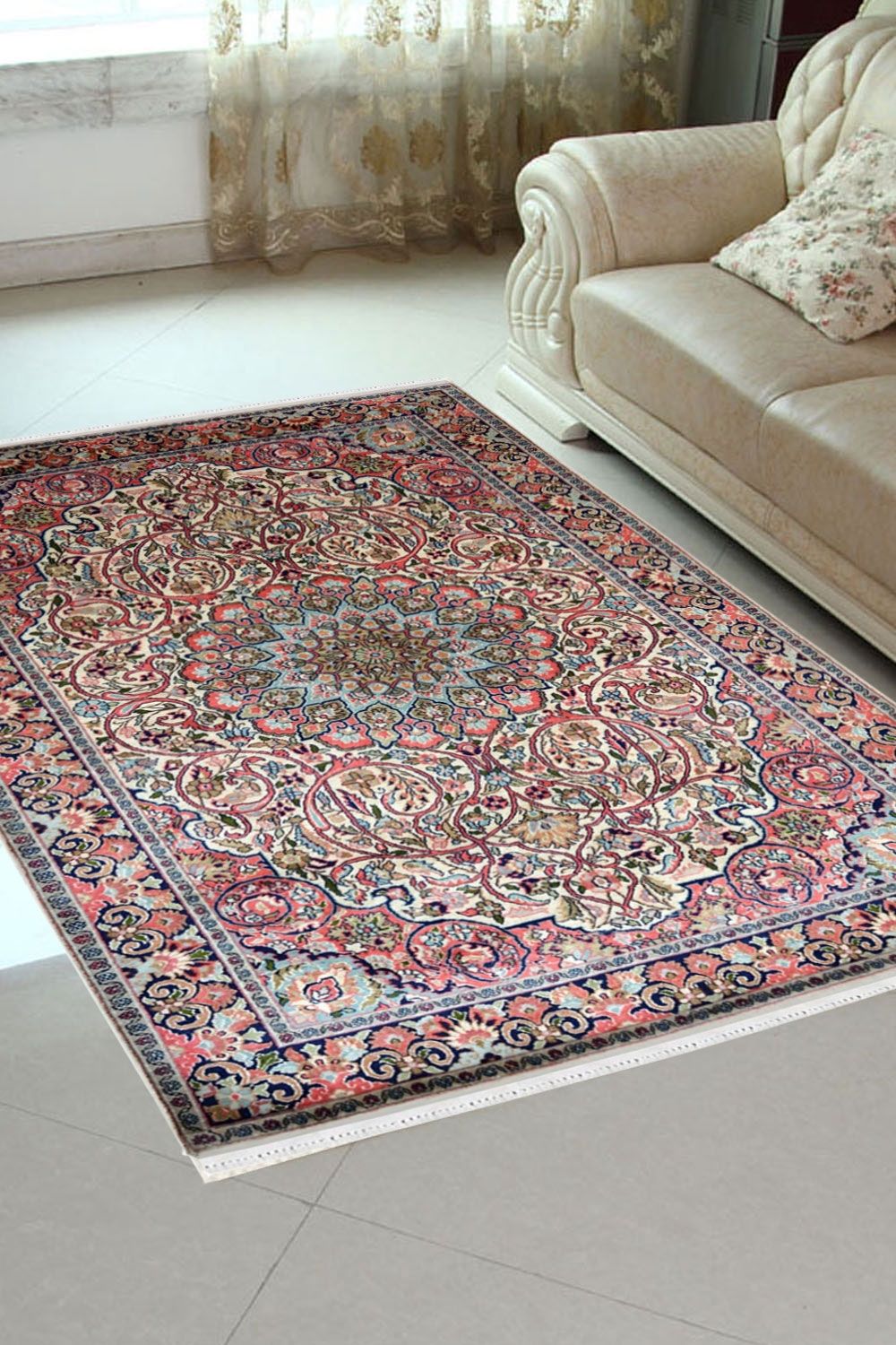 Shop beautiful Persian Ardabil Handknotted Indian Silk Rugs and carpets ...